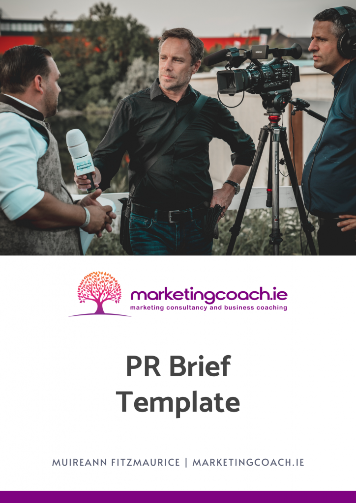 PR Brief Writing Template | MarketingCoach.ie